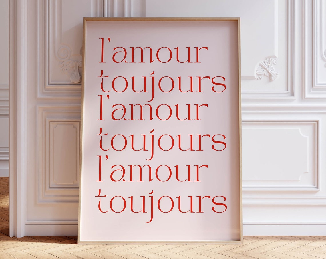 Typography Print Coquette Room Decor Aesthetic Poster, Trendy Wall Art ...