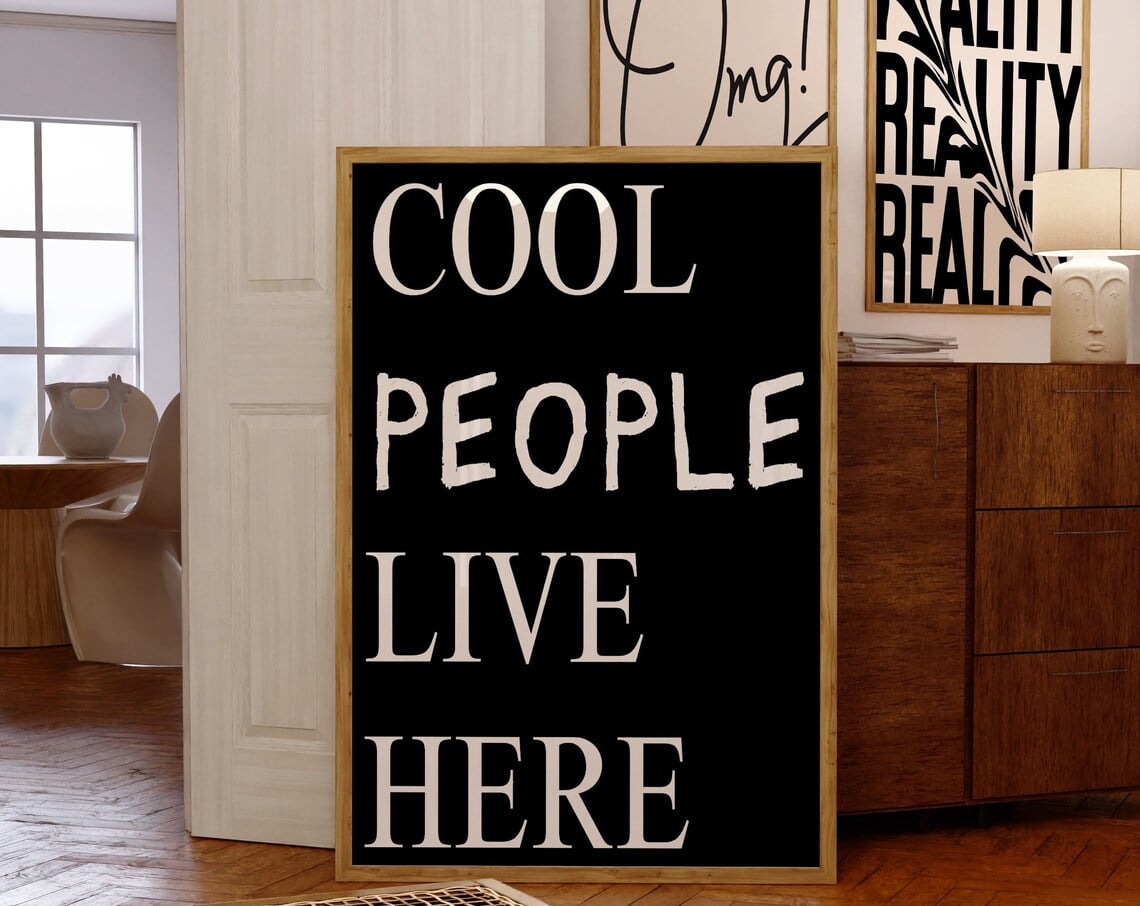 Typography Print, Wall Art Print, Neutral Wall Art, Psychedelic Poster ...