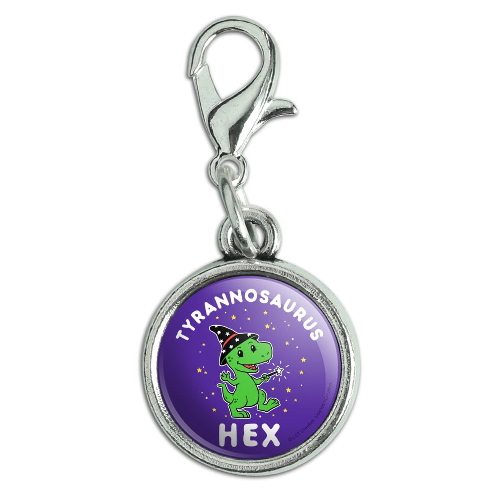 Tyrannosaurus Hex T-Rex Wizard Witch Funny Humor Antiqued Bracelet ...