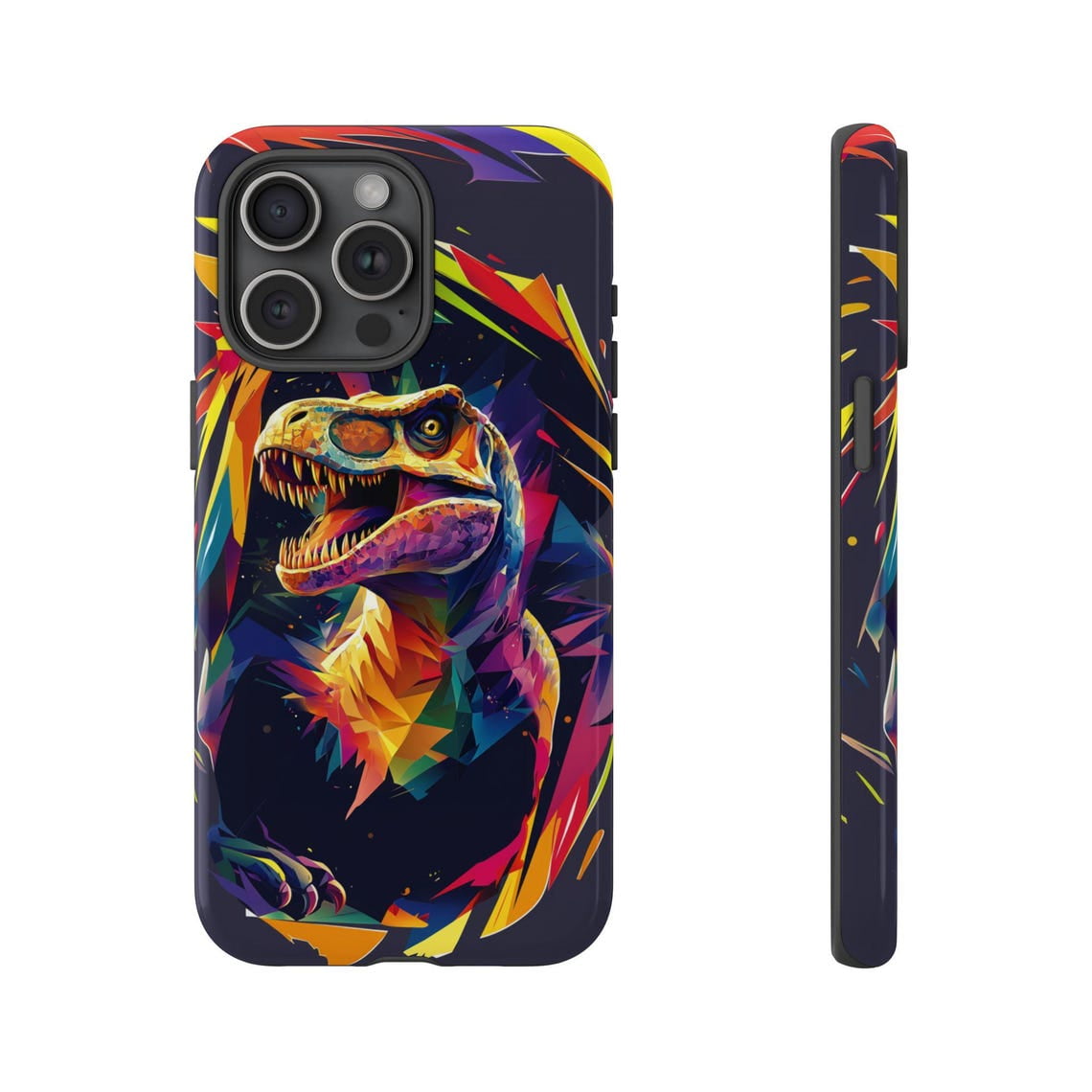 Tyrannosaurus Rex Abstract Colorful Retro Dino Phone Case with iPhone ...