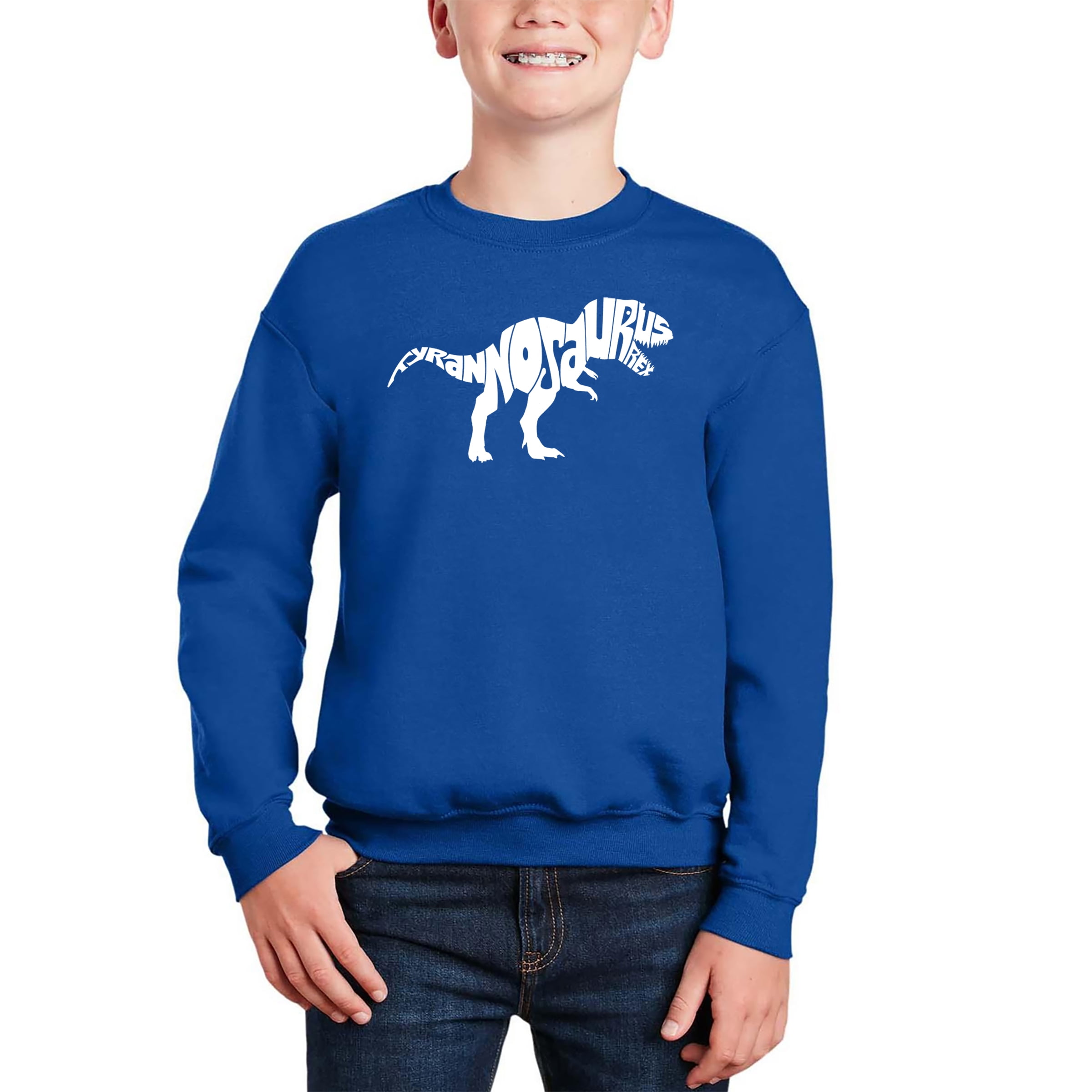 Tyrannosaurus Rex - Boy's Word Art Crewneck Sweatshirt - Walmart.com