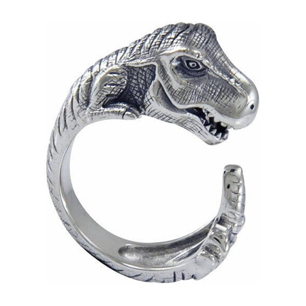 Tyrannosaurus Rex Dinosaur 925 Sterling Silver Ring Fine Prehistoric ...