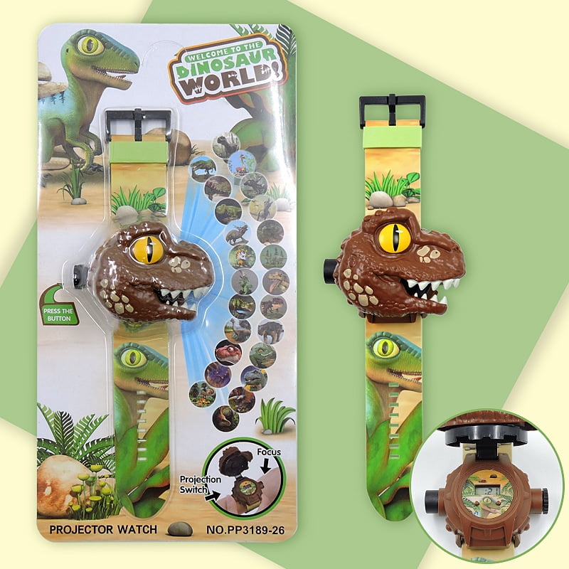 Tyrannosaurus Rex Electronic Children's Watch 24 Figure Projection Flip ...