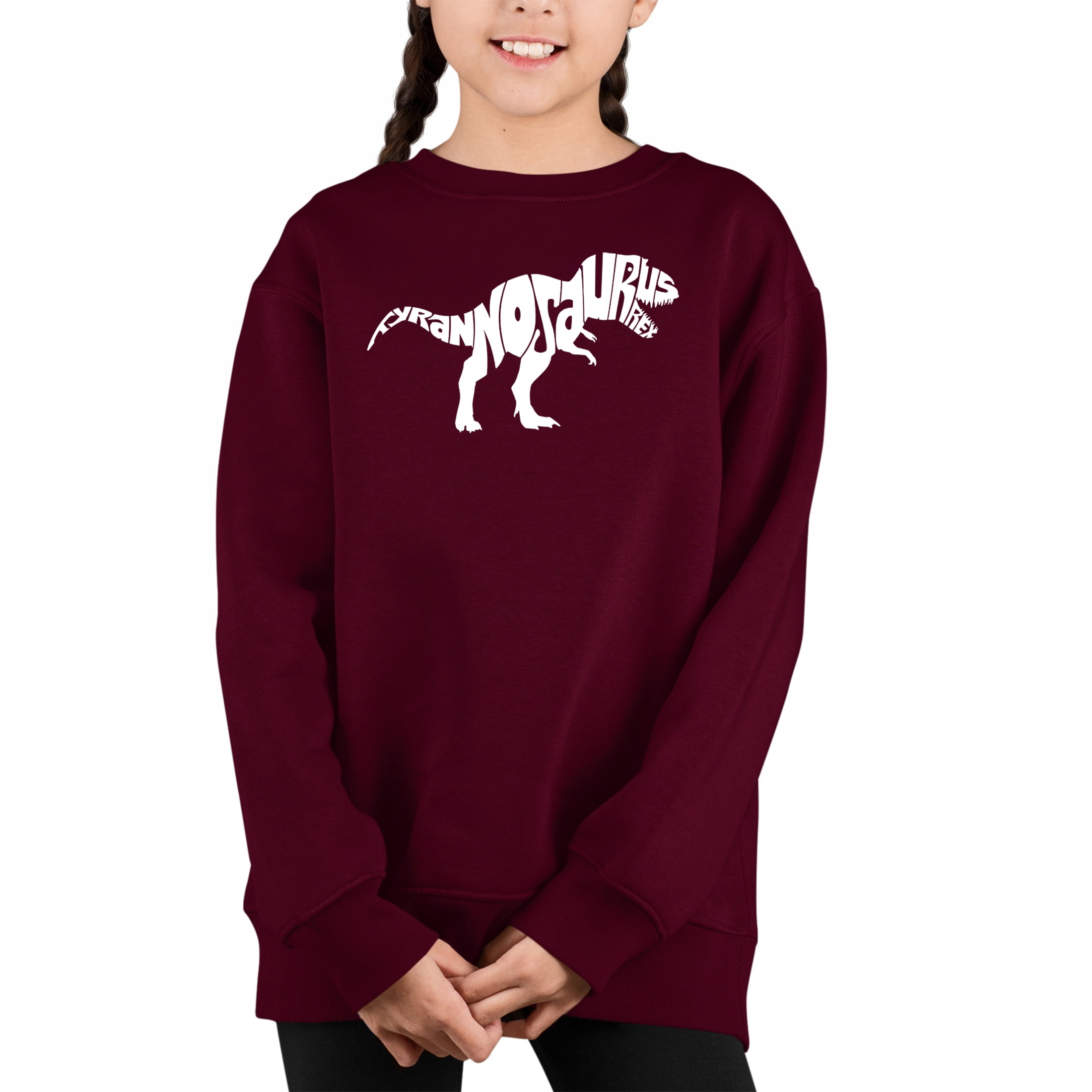 Tyrannosaurus Rex - Girl's Word Art Crewneck Sweatshirt - Walmart.com