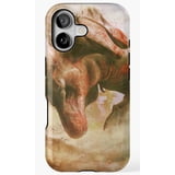Tyrannosaurus Rex Head-Butts Dinosaur Combat Art Phone Case for iPhone ...