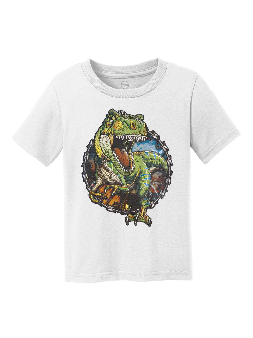 Tyrannosaurus Rex Kids Cotton T-Shirt - White - Small - Walmart.com
