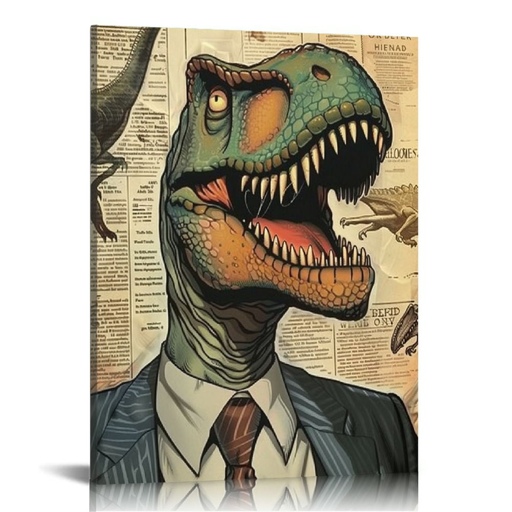 Tyrannosaurus Rex Kids Dinosaur Boys Room Wall Art Poster Unique Modern ...