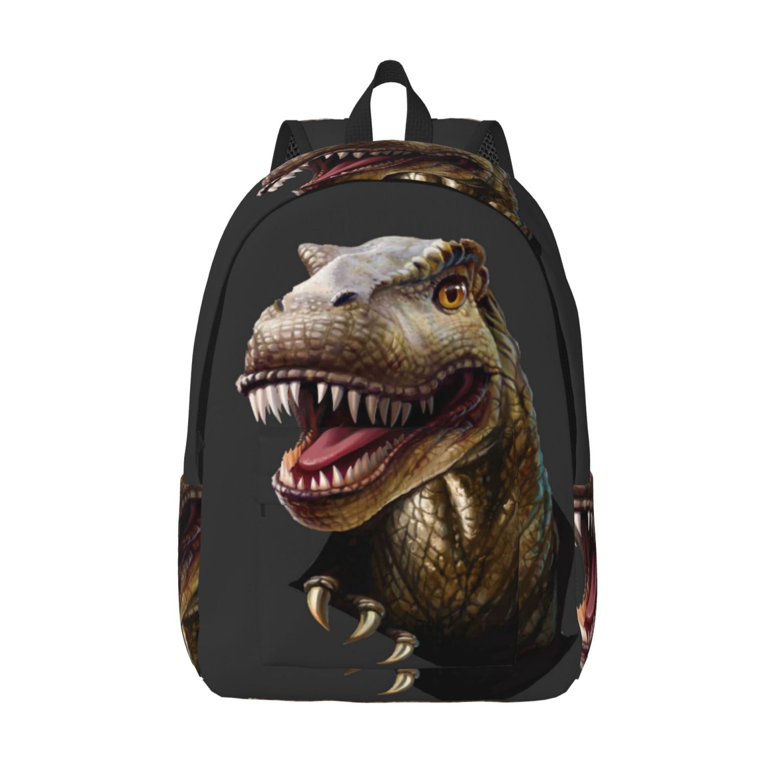 Tyrannosaurus Rex Kids School Canvas Backpack For Boys Girls，17.7 in ...