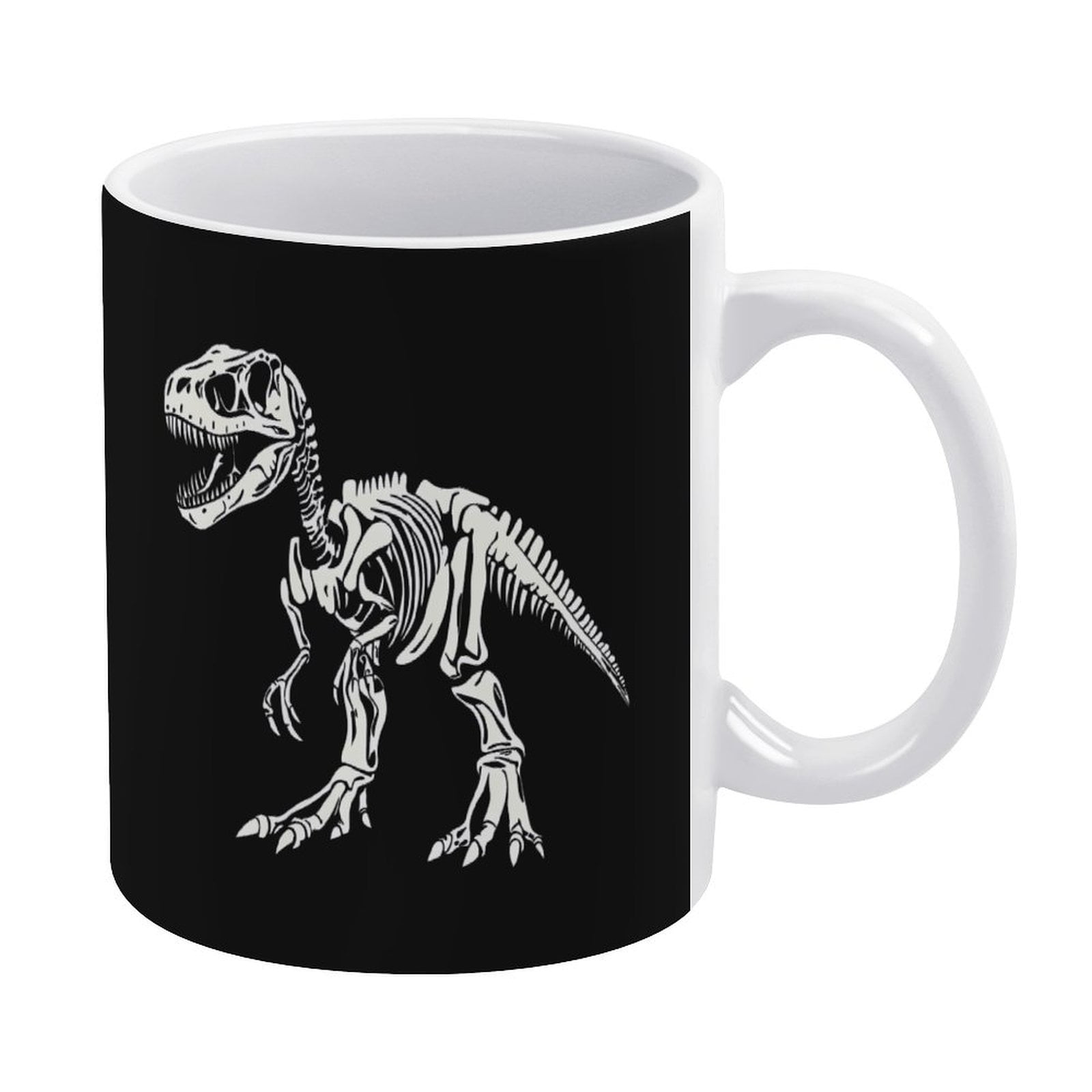 Tyrannosaurus Rex Skeleton 11oz Coffee Mug with Handles Ceramic Tea Cup ...