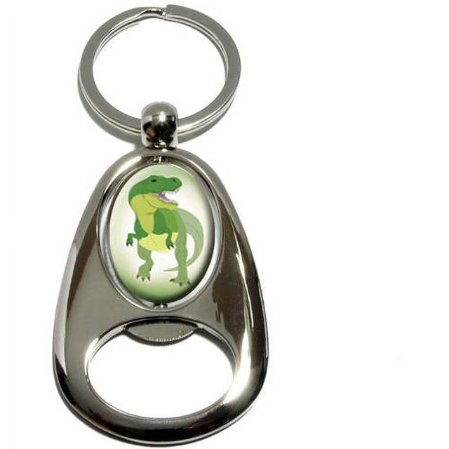 Tyrannosaurus Rex, T-Rex Dinosaur, Chrome Plated Metal Spinning Oval ...