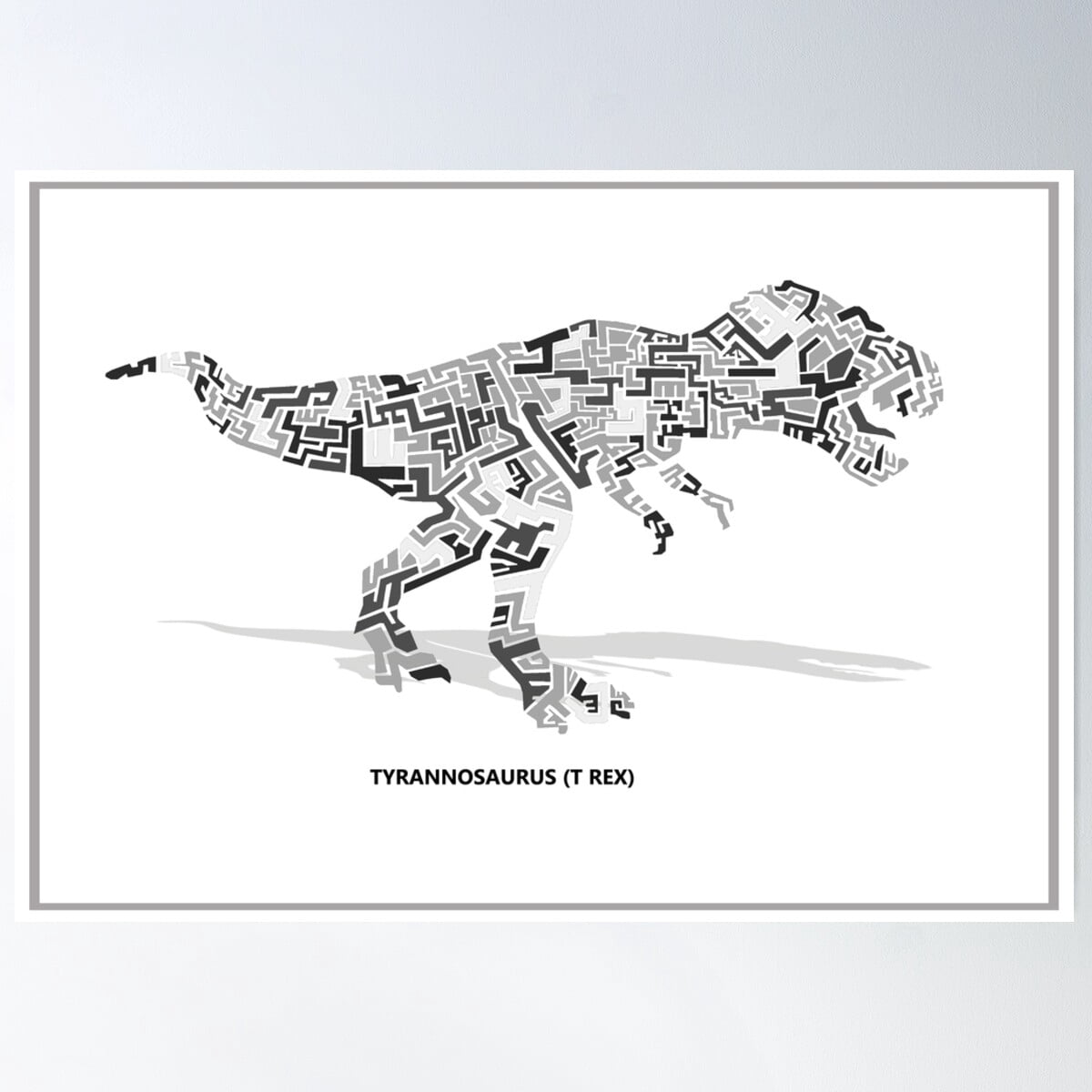 Tyrannosaurus Rex T Rex Dinosaur Poster Wall Art, Modern Wall Decor For ...