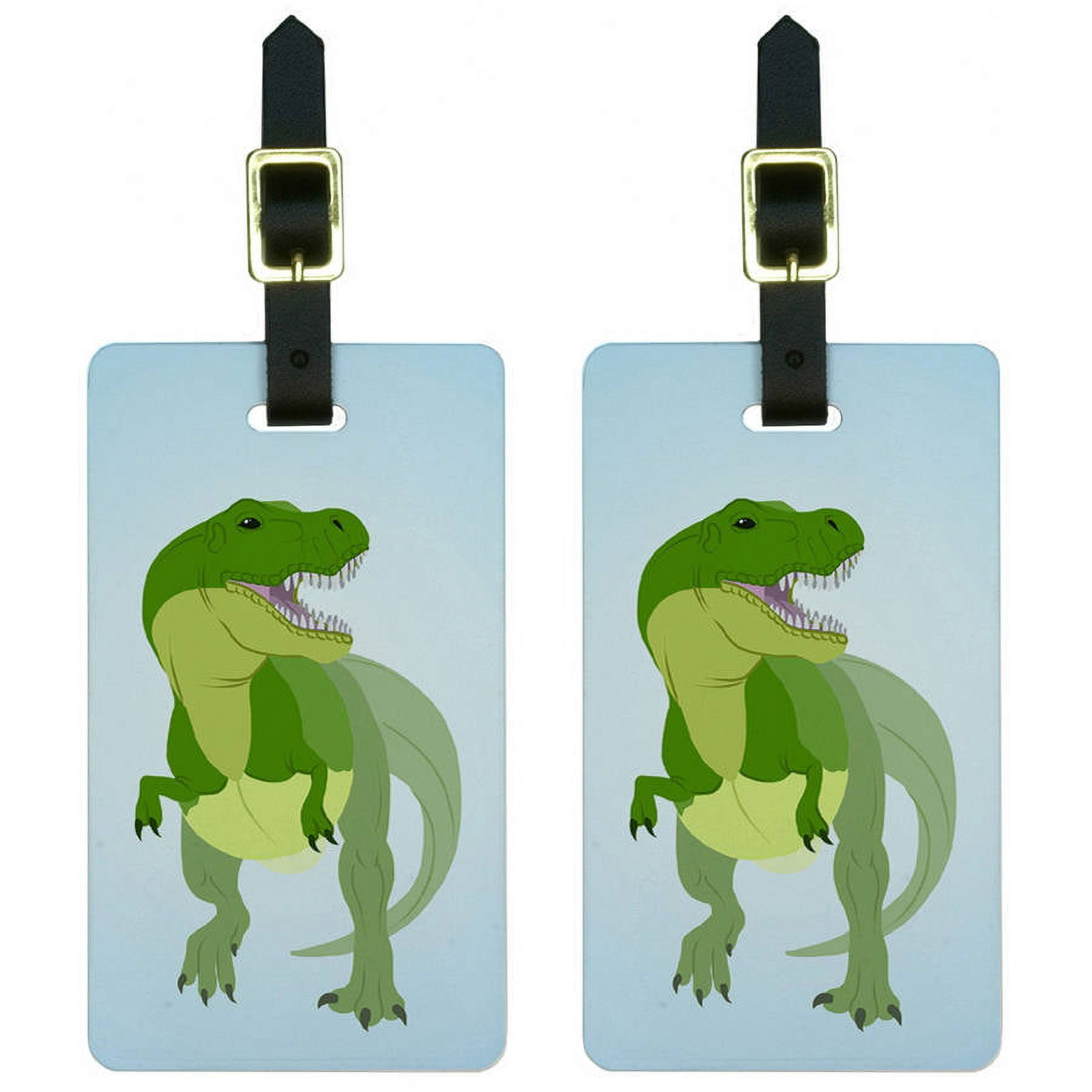 Tyrannosaurus Rex T Rex Dinosaur Raptor Luggage Tags Suitcase ID, Set ...