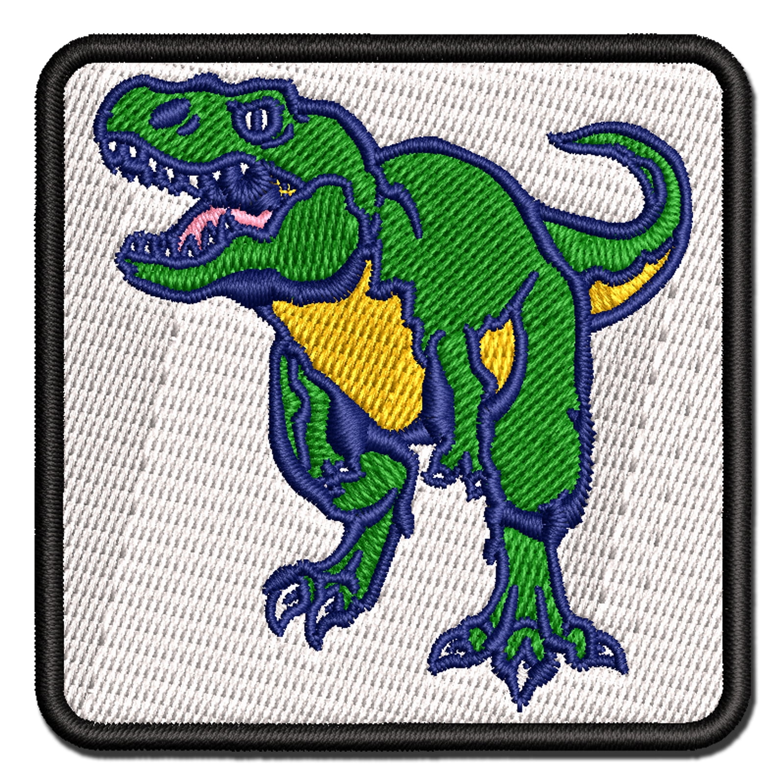 Tyrannosaurus Rex T-Rex Dinosaur on the Hunt Applique Multi-Color Embroidered Iron-On Patch - 2. ...