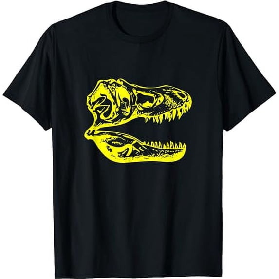 Tyrannosaurus Rex ( T Rex ) Skeleton Head Yellow T-Shirt - Walmart.com