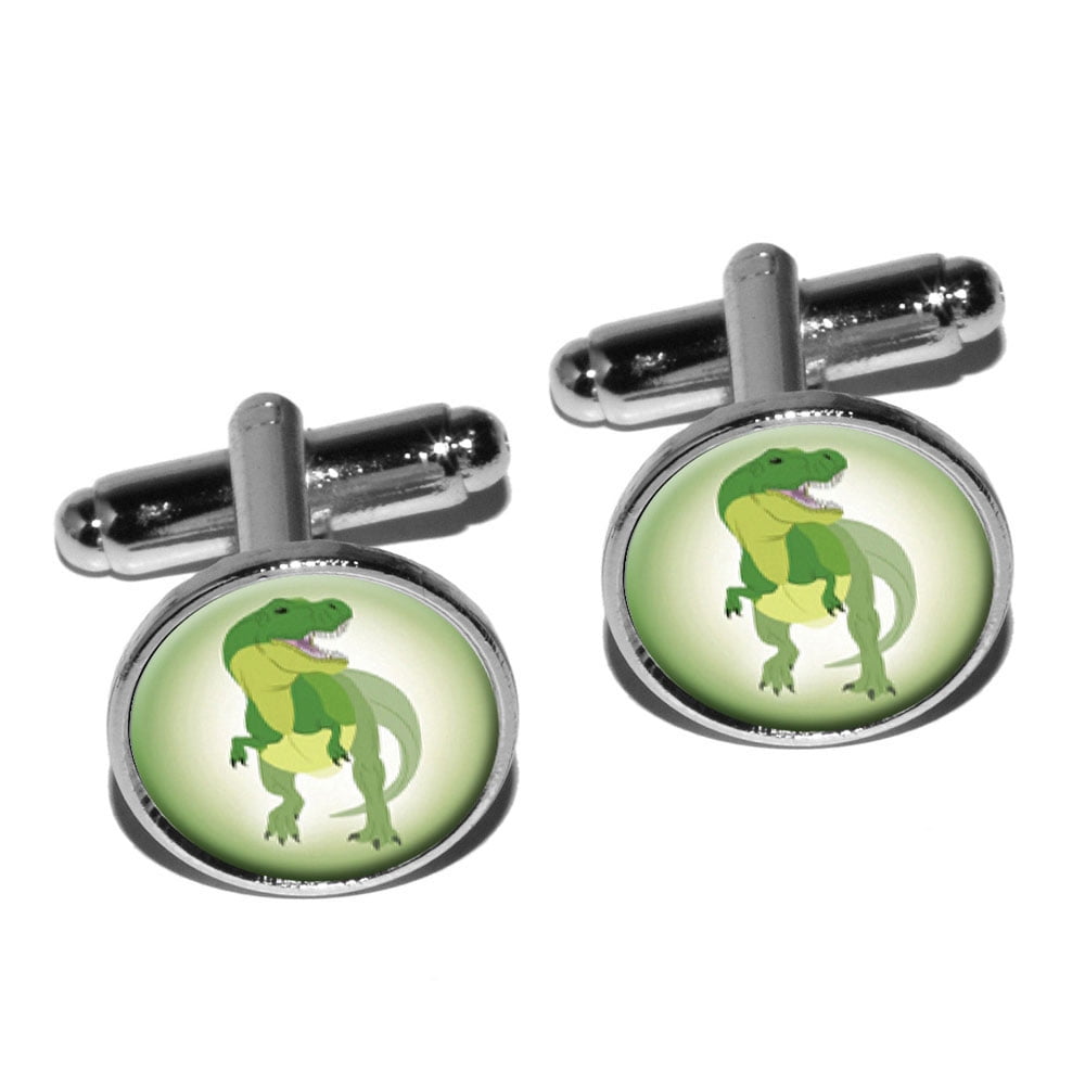 Tyrannosaurus Rex - T-rex Dinosaur Round Cufflinks - Walmart.com