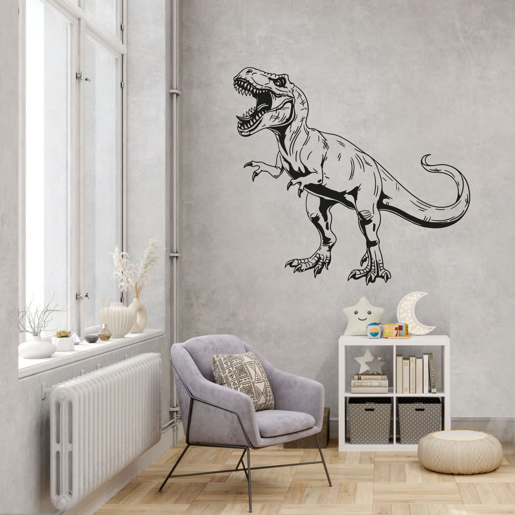 Tyrannosaurus rex T Rex Angry Mad Wild Cool Cute T Rex Silhouette Vinyl ...