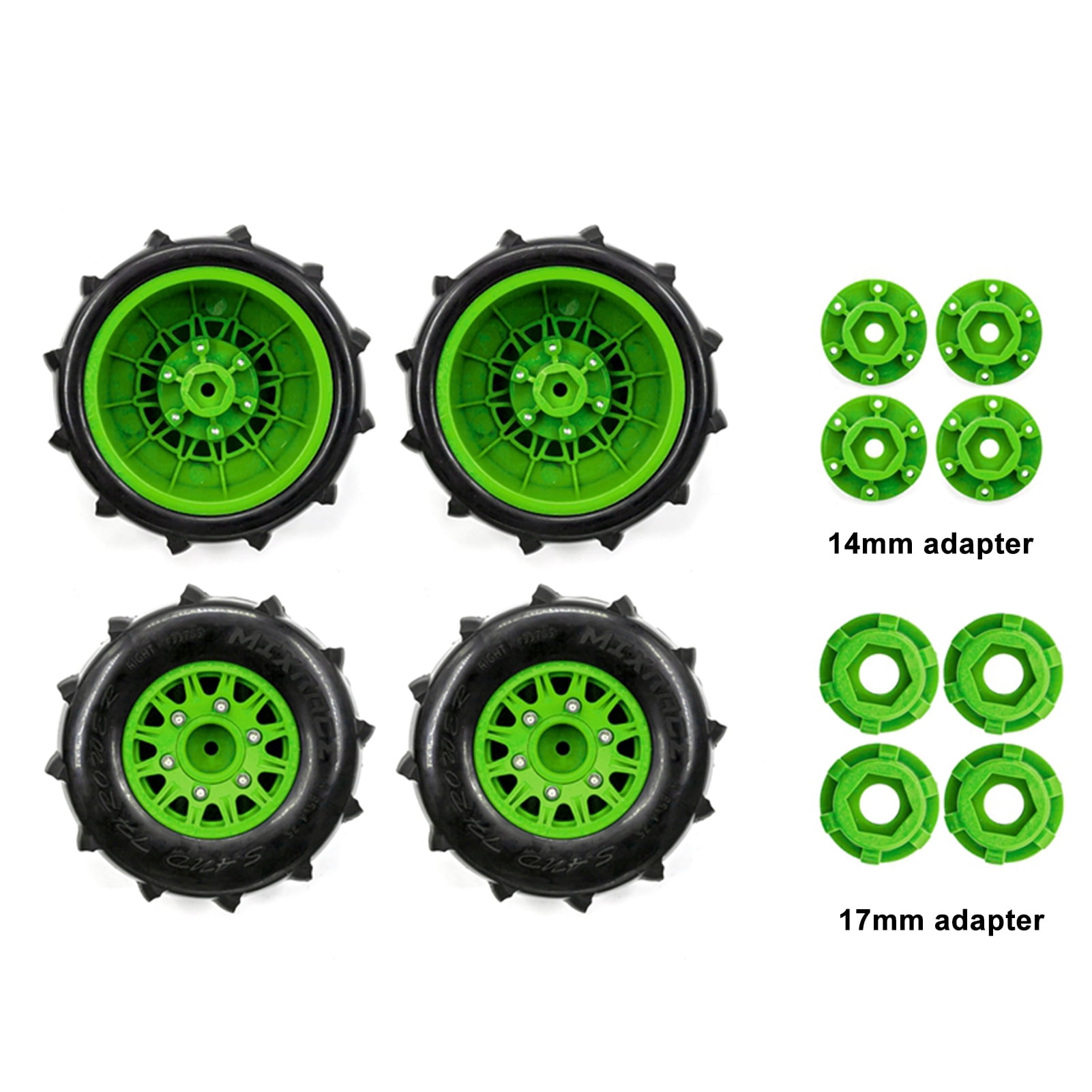 Tyre,Road Snow Sand 4pcs Car Paddle Tires 1/10 727 K1 Off Road Snow 727 ...