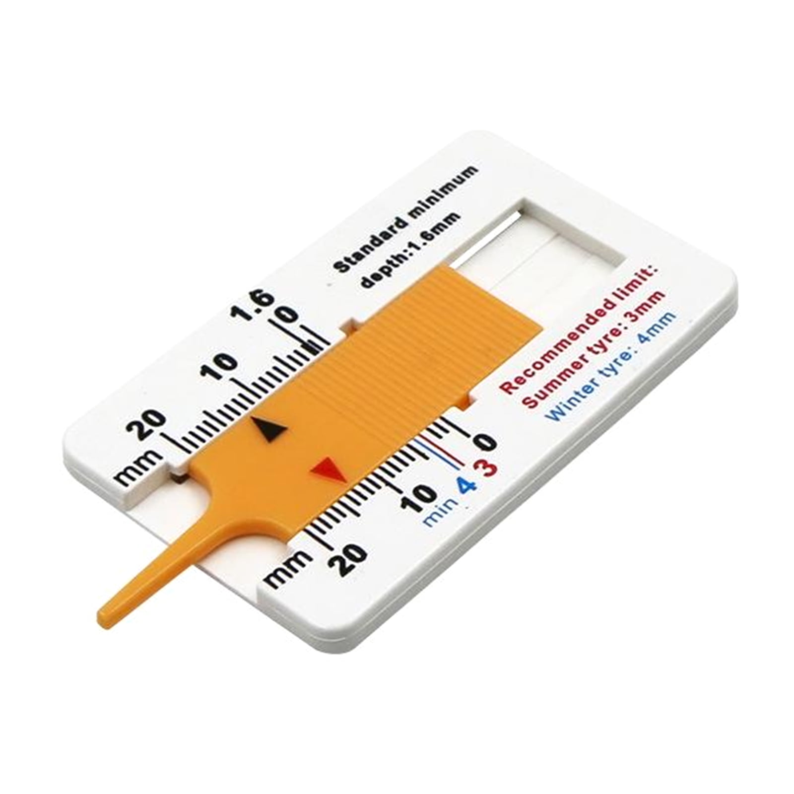 Tyre Tread Depth Gauge Tire Scale Motorcycle Caravan Trailer Wheel ...