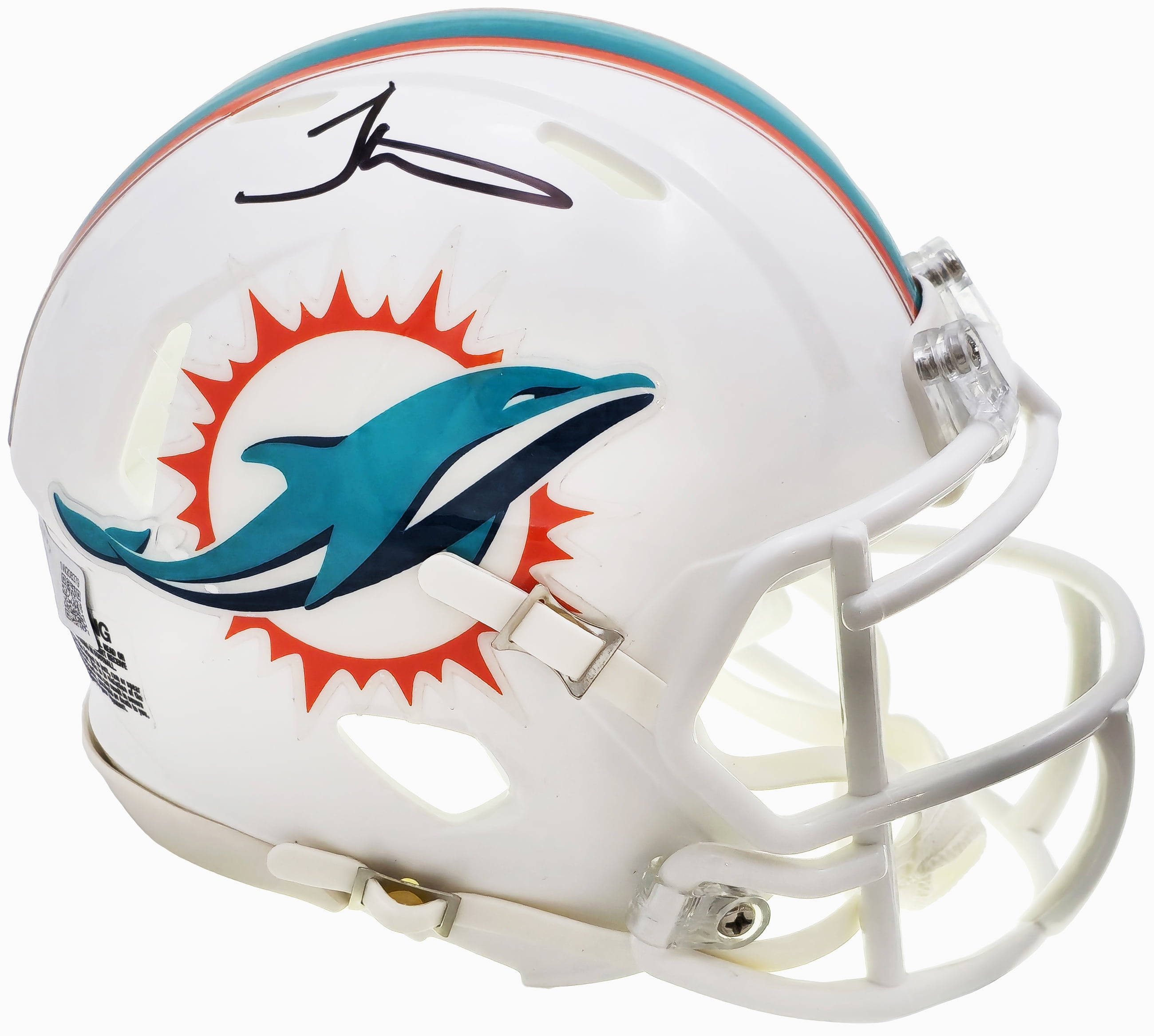 Tyreek Hill Autographed Miami Dolphins White Speed Mini Helmet Beckett ...