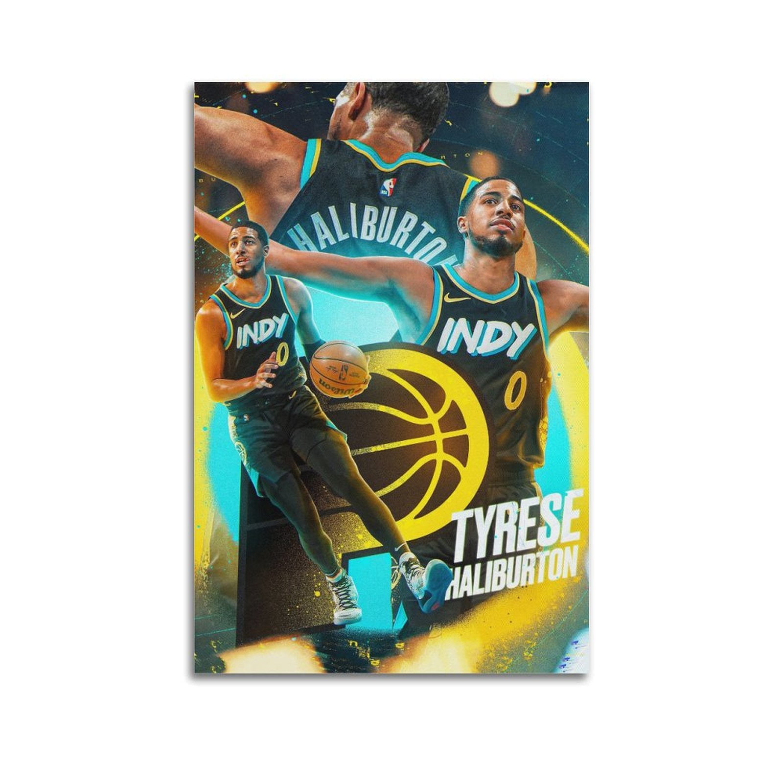 Tyrese Haliburton Happy Poster Anime Star Music Picture Wall Art ...
