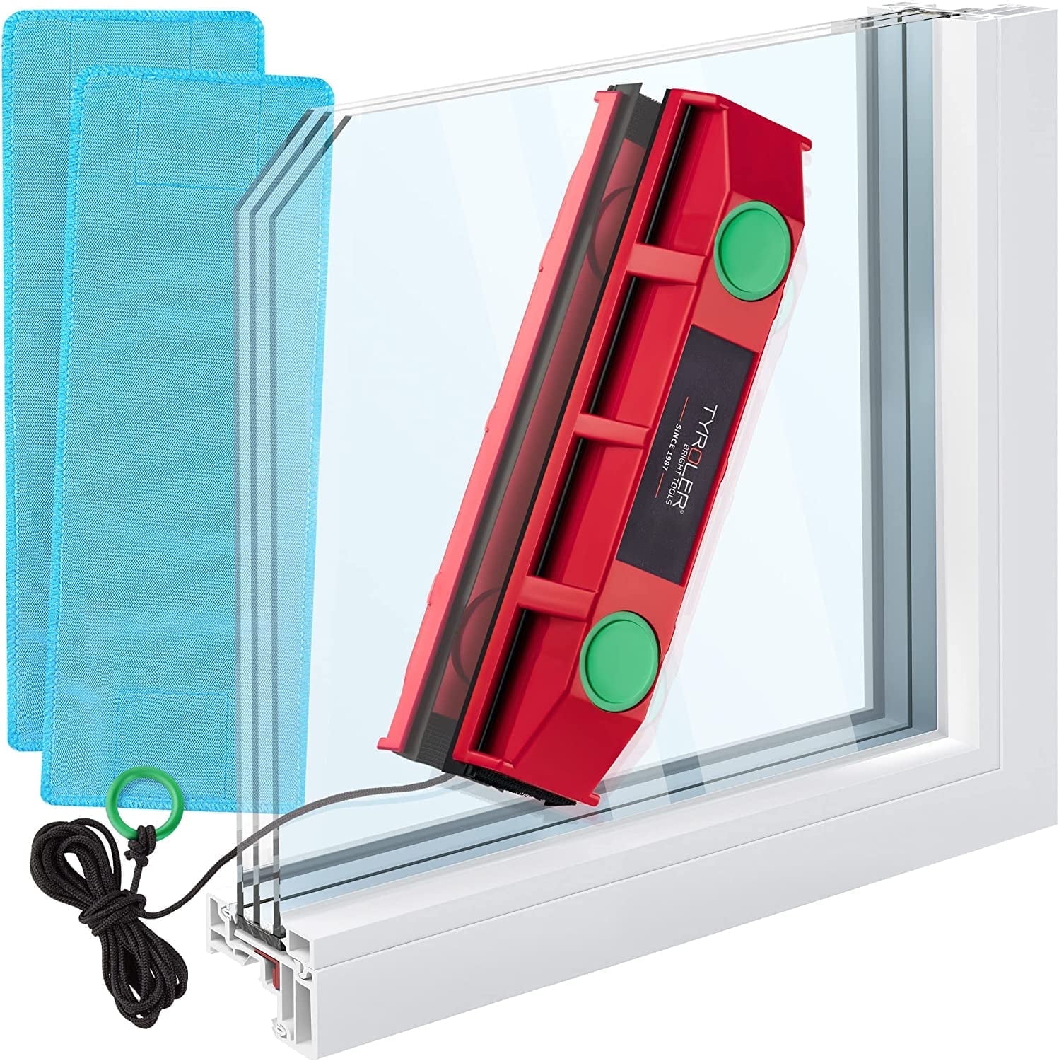 Tyroler Bright Tools Glider D-3 Magnetic Window Cleaner Tool, Single ...