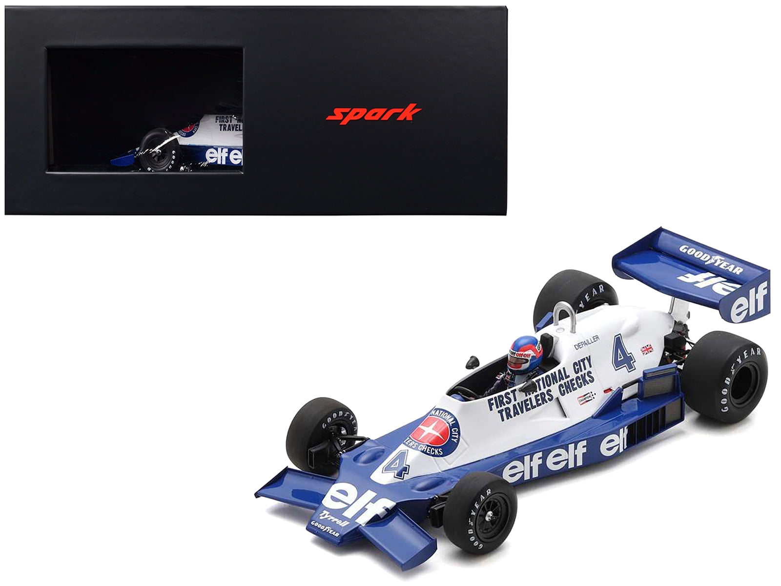 Tyrrell 008 Diecast Model 1:18 scale No.4 White/Blue Spark - Walmart.com