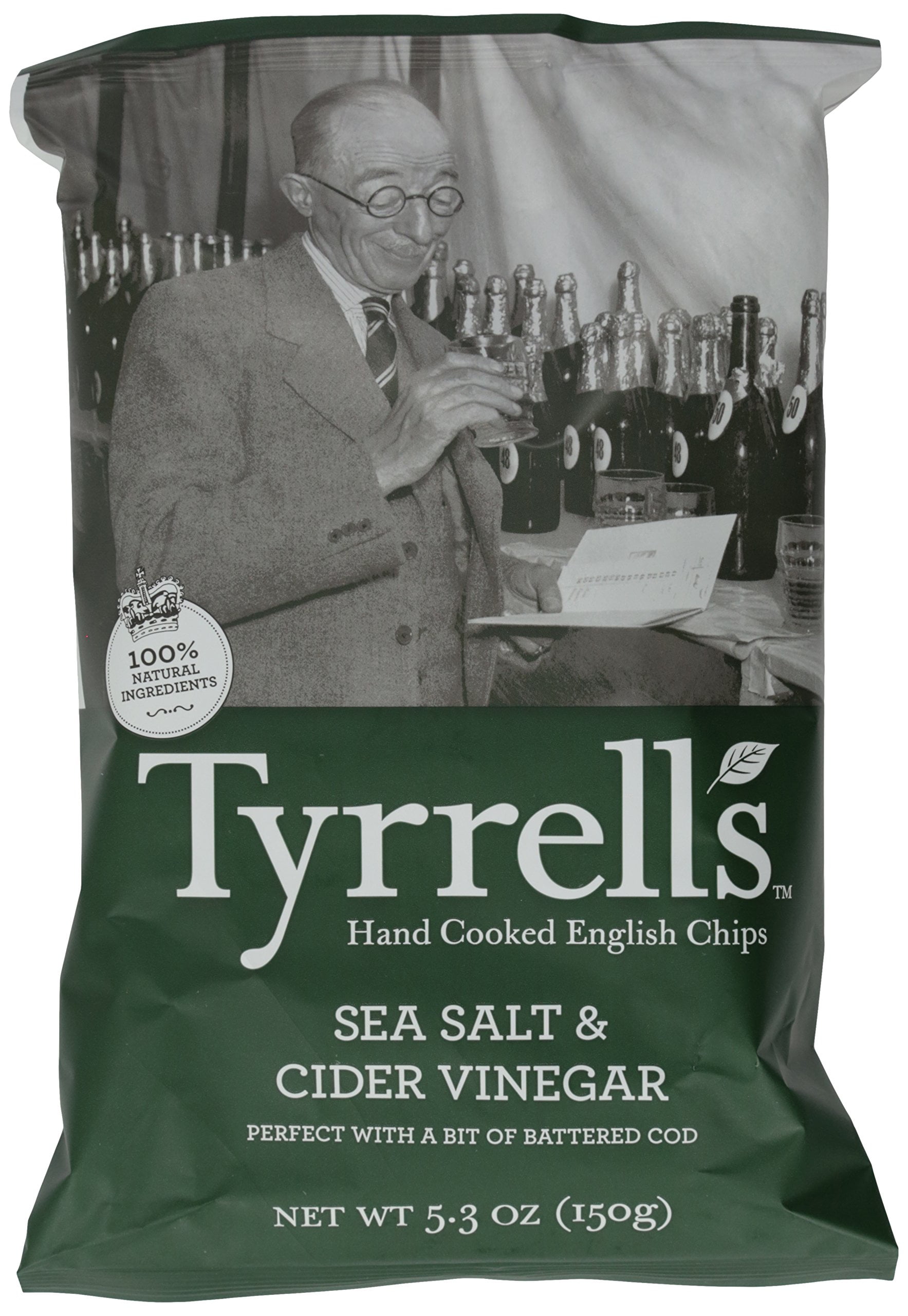 Tyrrell's Crisps, Sea Salt IRF13 and Cider Vinegar, 5.3 Ounce - Walmart.com