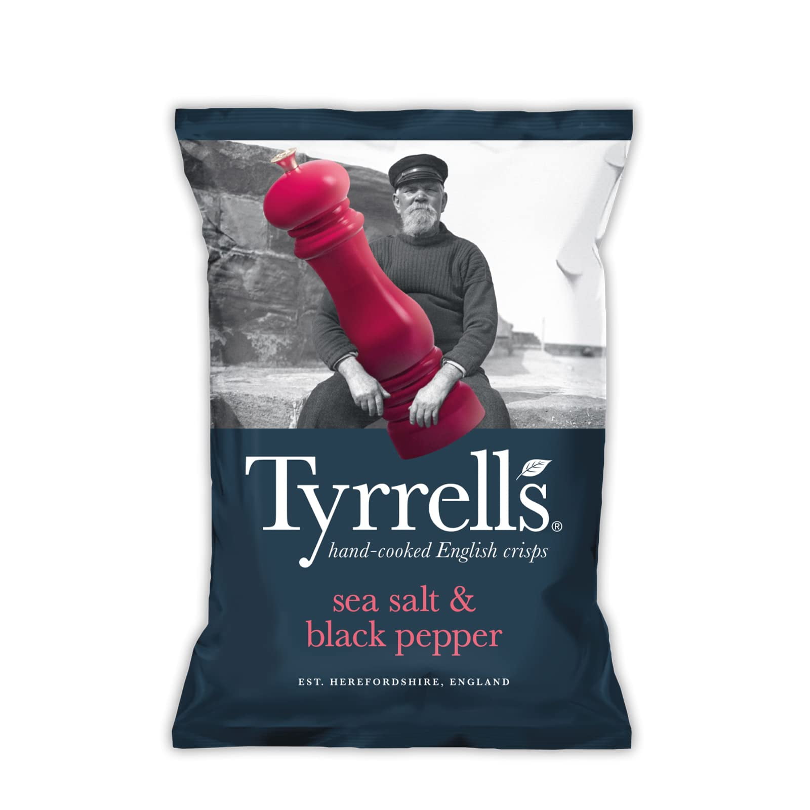 Tyrrells Chips Sea Salt YYF14 & Crushed Black Pepper 150 g - Walmart.com