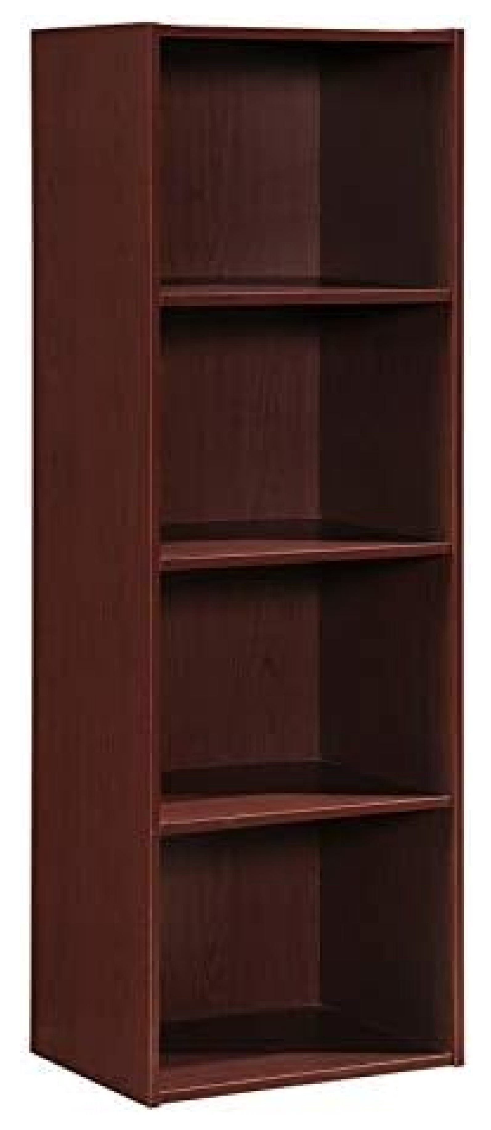Tyslan Four Shelf Multi-Purpose Wooden Bookcase in Mahogany Finish ...