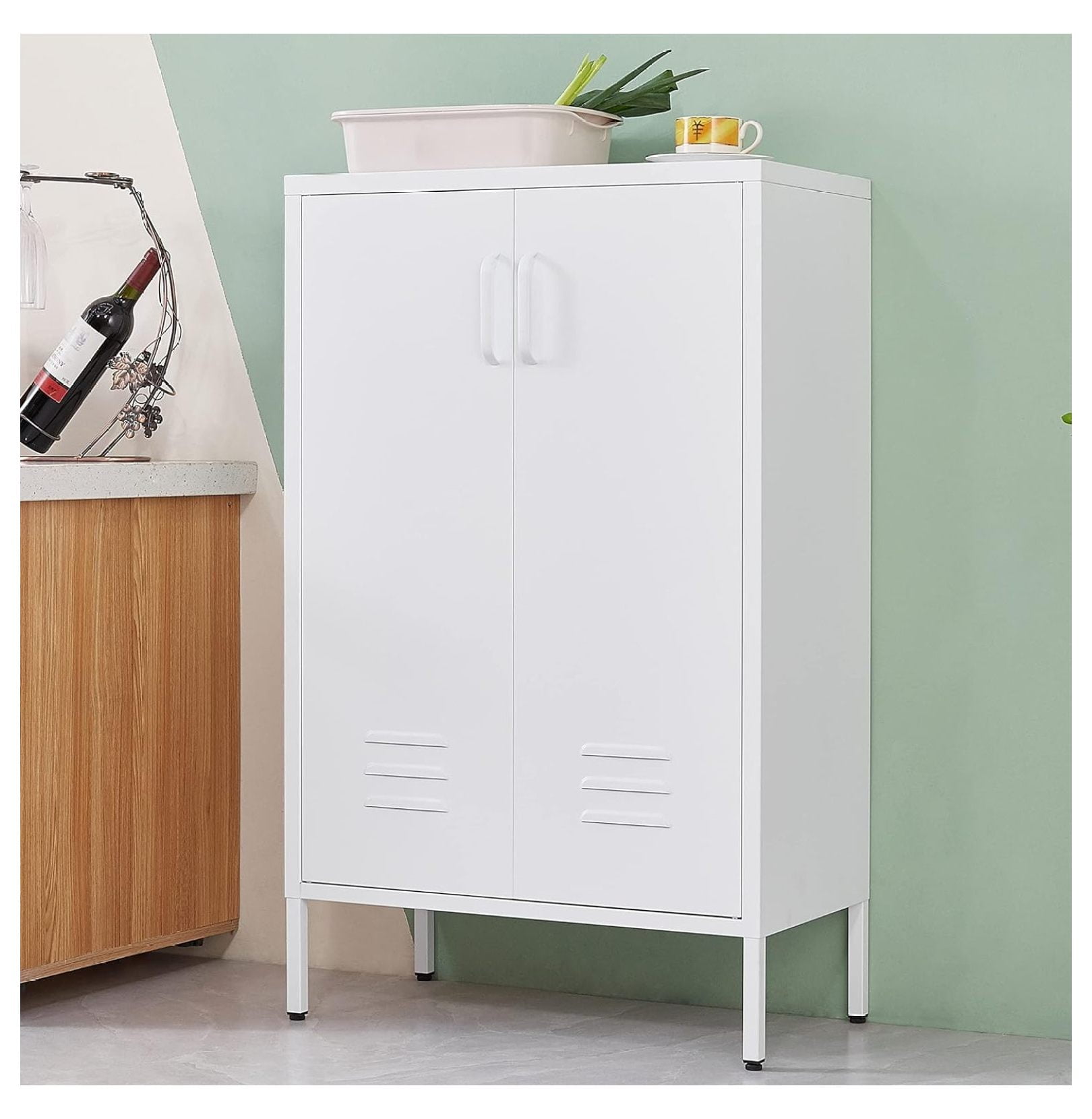 Tyslan Metal Storage Cabinet,Small Locker Organizer，Suitable for ...