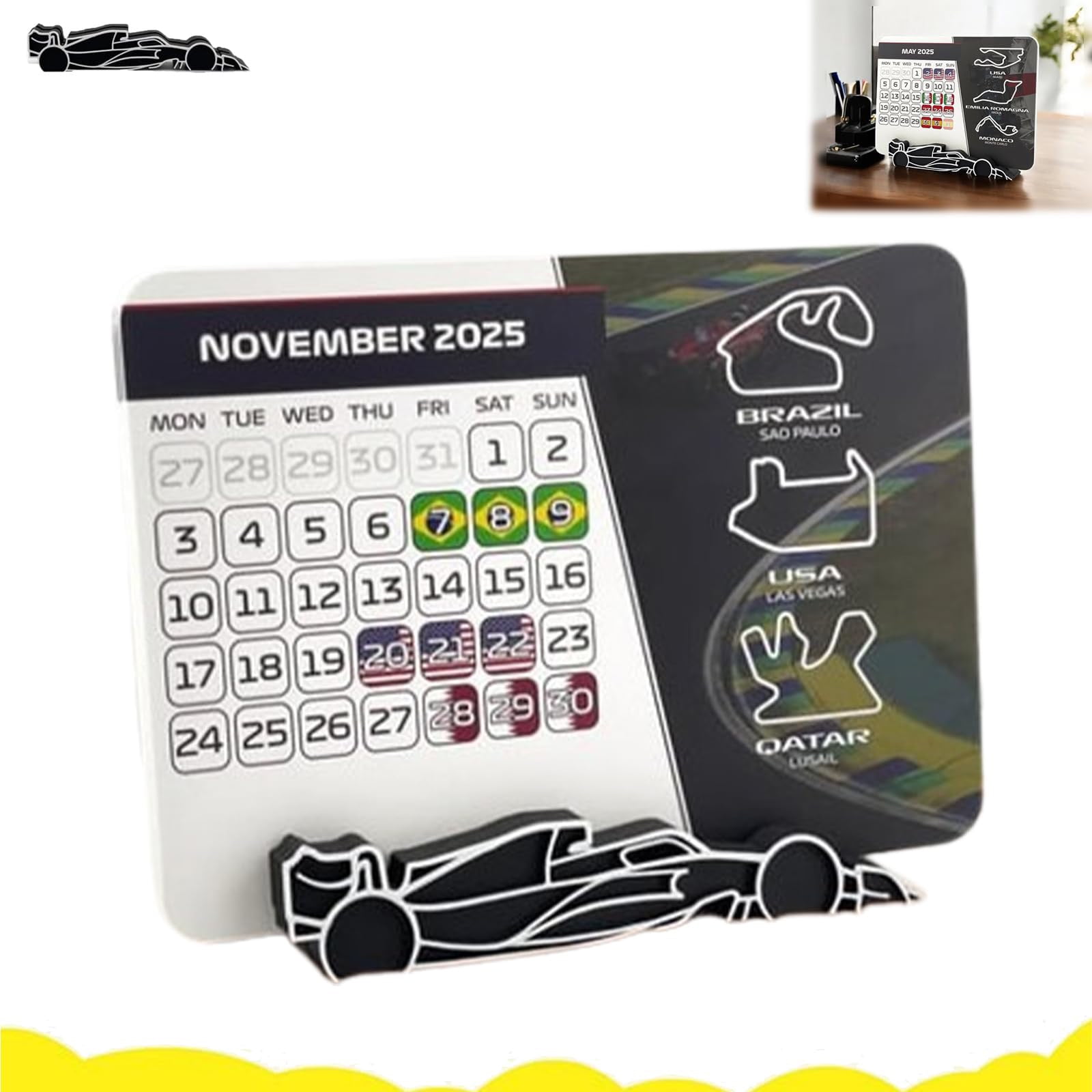 Tysmin F1 Racing Calendar, Desktop Station Calendar, Home Decoration ...