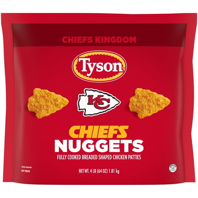 Tyson Chiefs Chicken Nuggets, 64 oz (Frozen, Fully Cooked) - Walmart.com