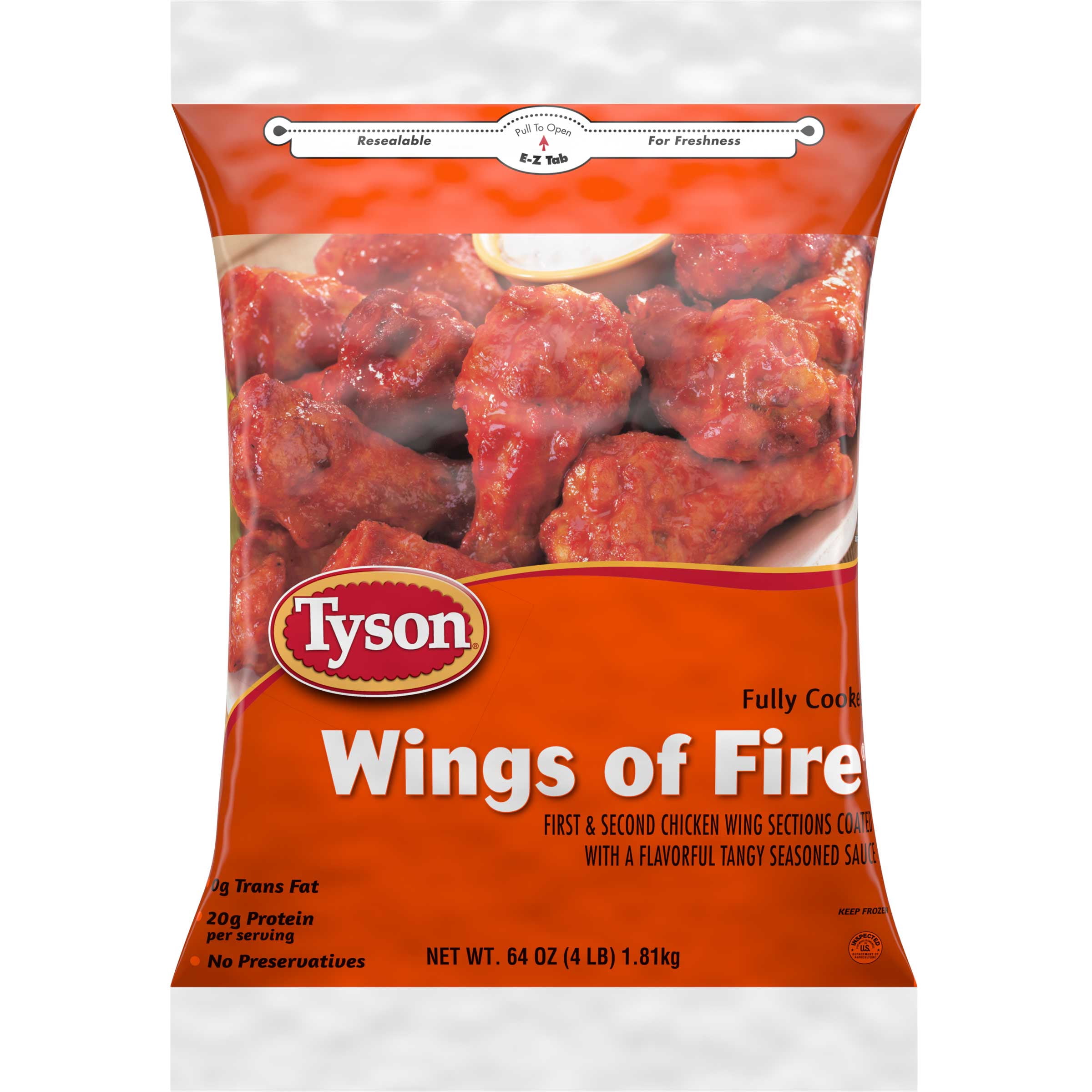 Tyson First and Second Joint Chicken Wing, 4 Pound -- 6 per Case ...