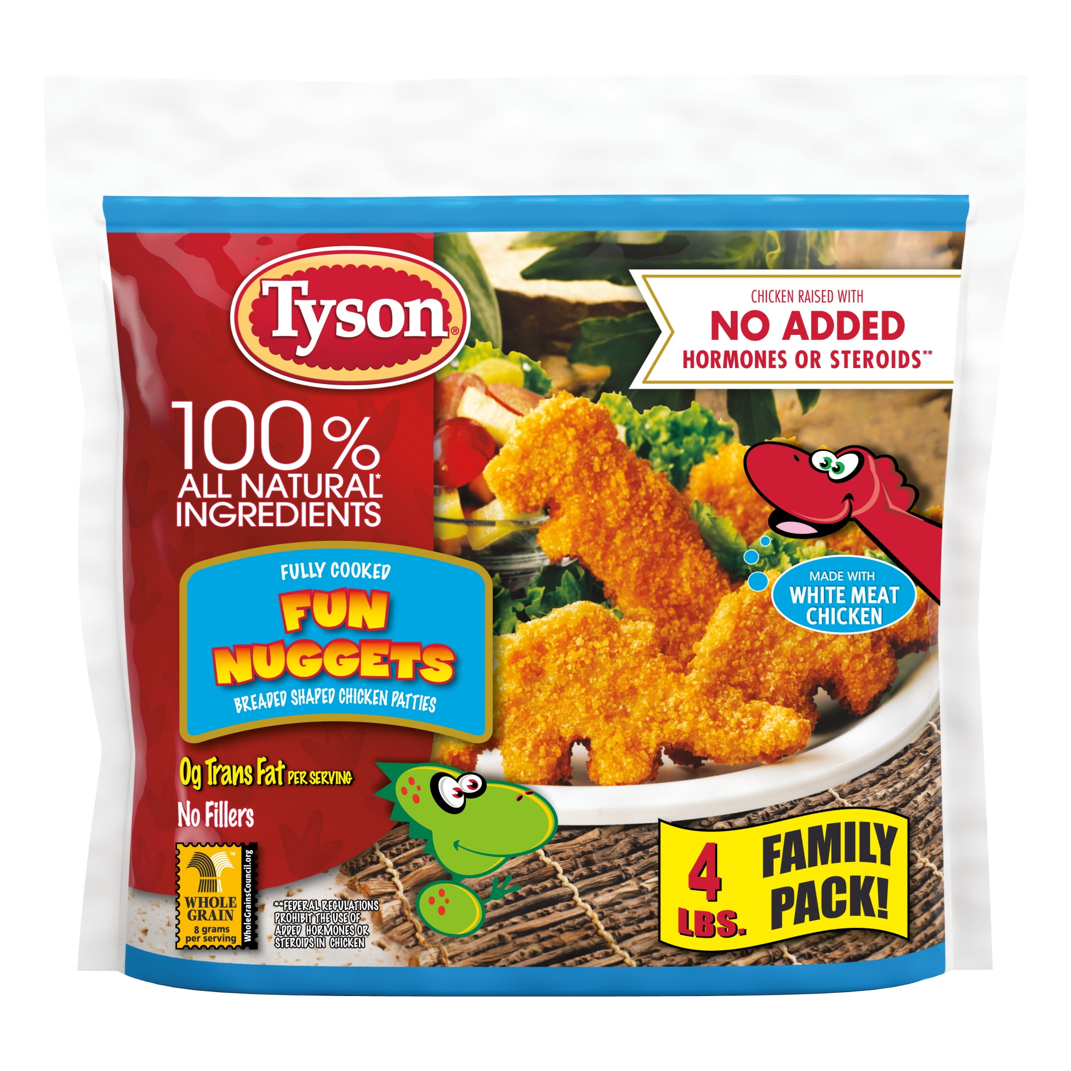 Dinosaur Chicken Nuggets Bag