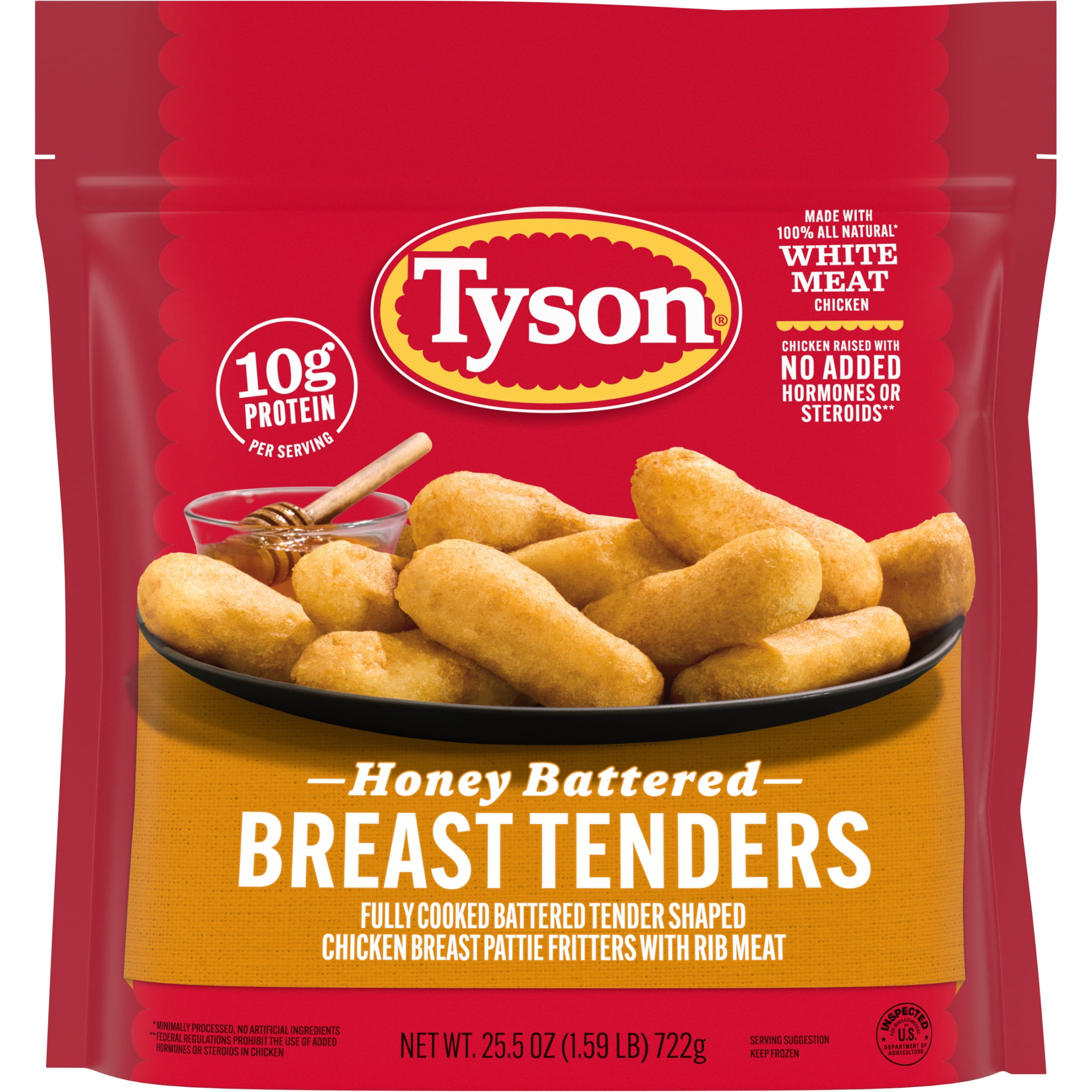 Tyson Honey Battered Breast Tenders, 25.5 oz (Frozen, Fully Cooked ...