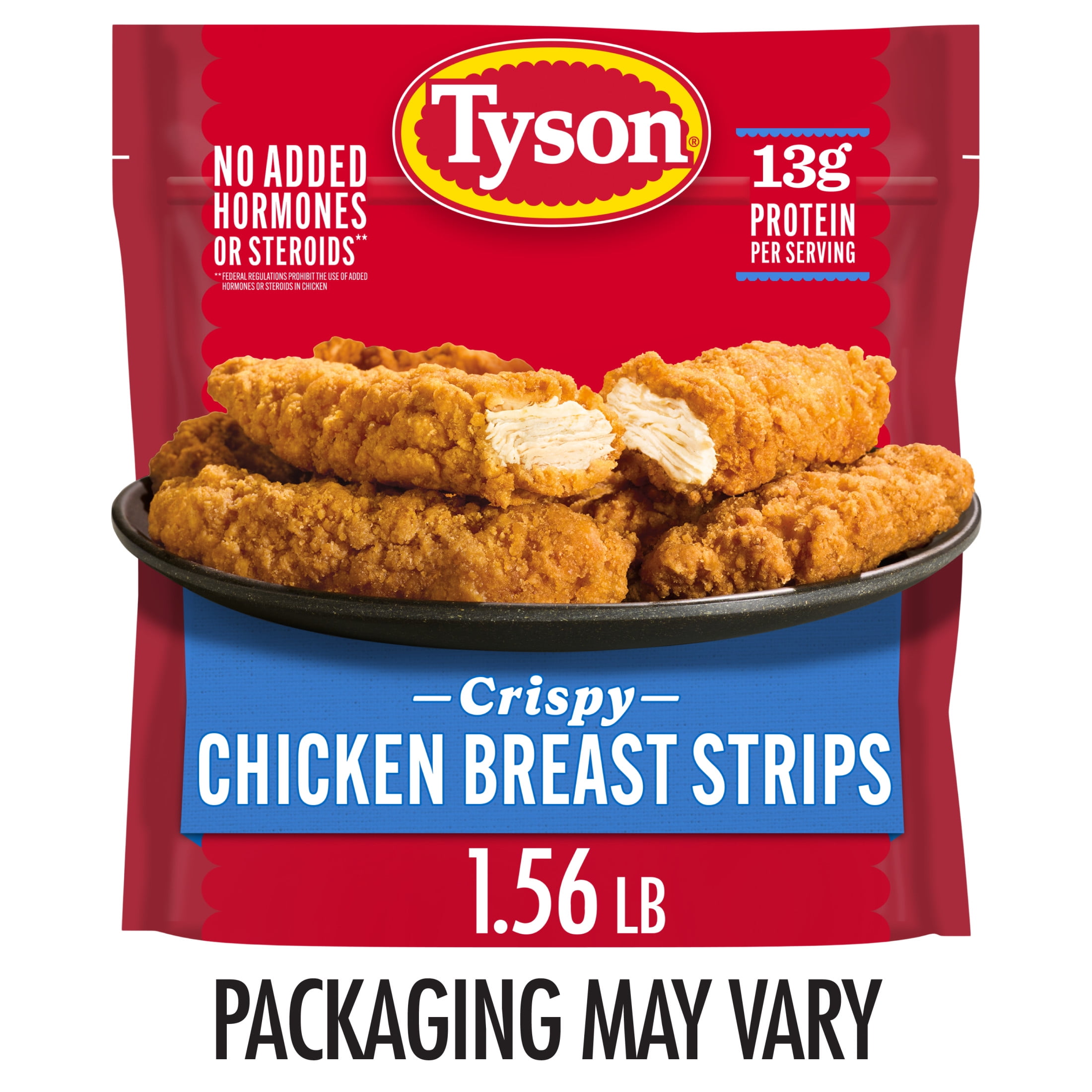 Tyson Crispy Chicken Breast Strips, 1.56 lb Bag (Frozen) - Walmart.com
