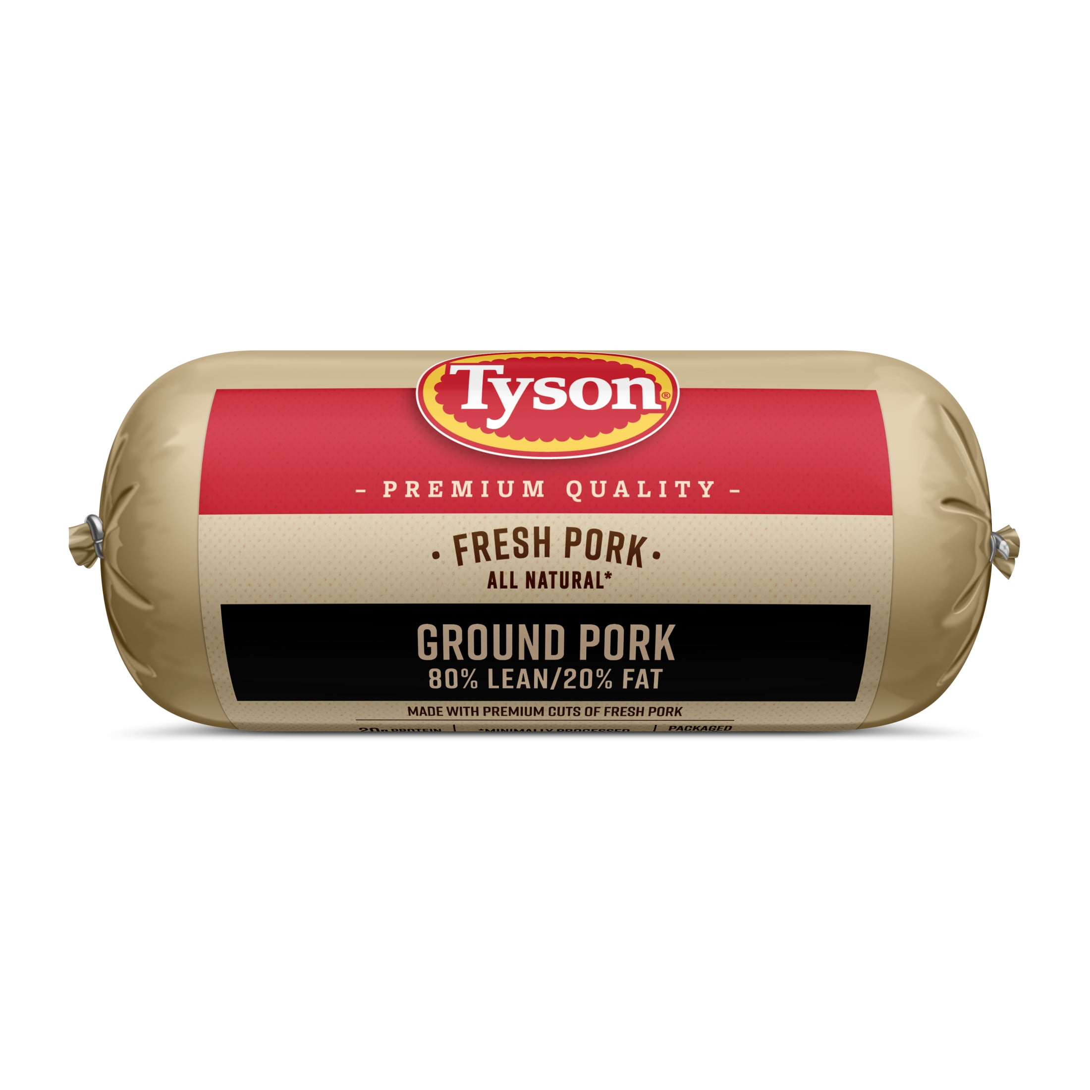 Tyson® Frozen Ground Pork, 80% Lean/20% Fat, All Natural* Premium Meat ...