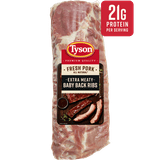 Tyson Tender & Juicy Extra Meaty Fresh Pork Baby Back Ribs, 2.9 - 4.0 ...