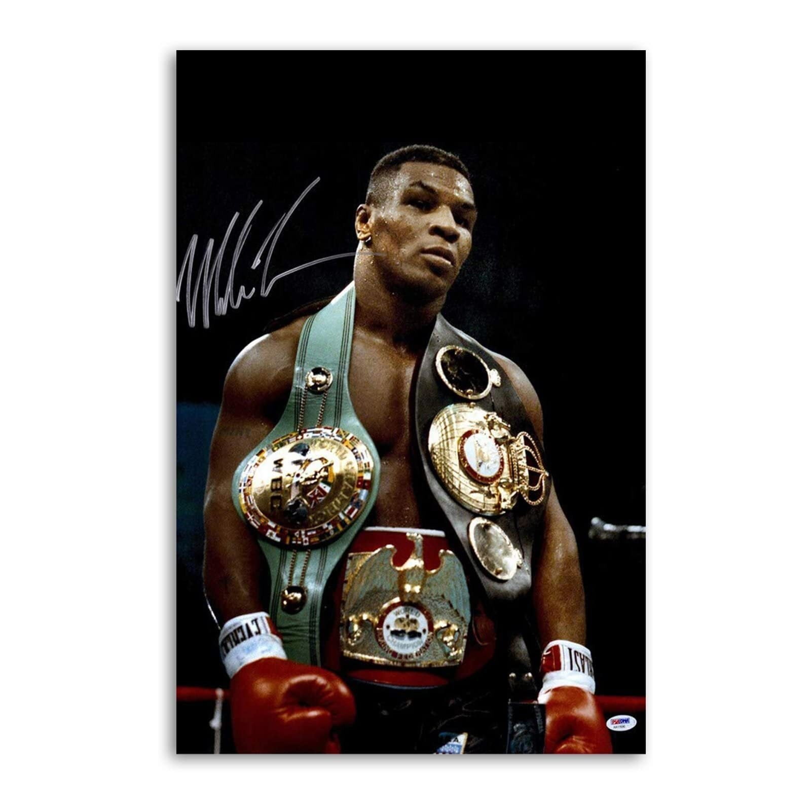 Tyson with Belts Boxing Canvas Art Poster (2) And Wall Art Picture ...
