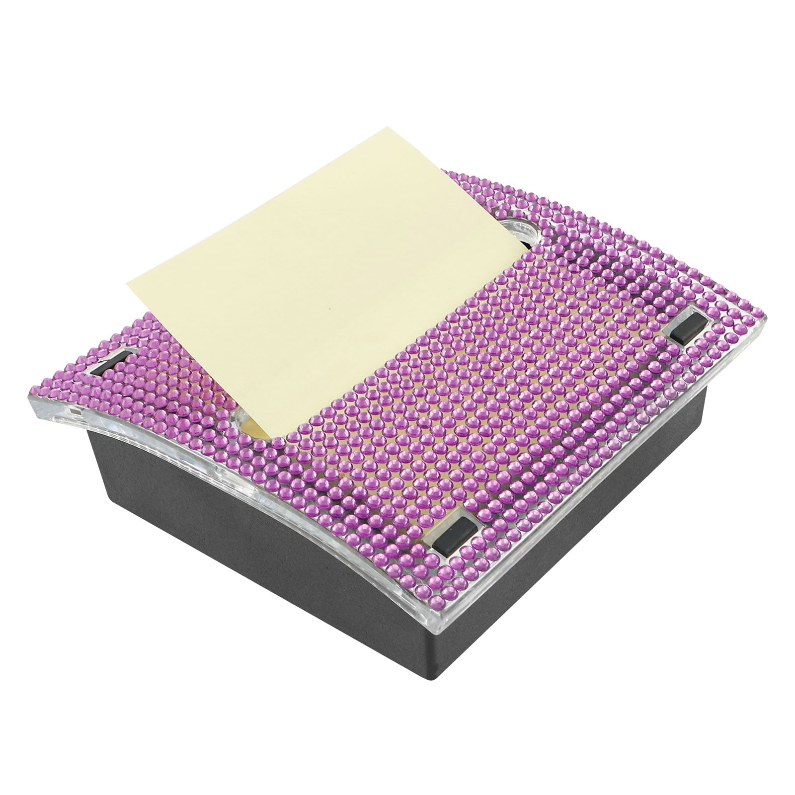 Tysrjsv Rhinestone Memo Note Holder Pop Style Shiny Memo Pad Dispenser ...