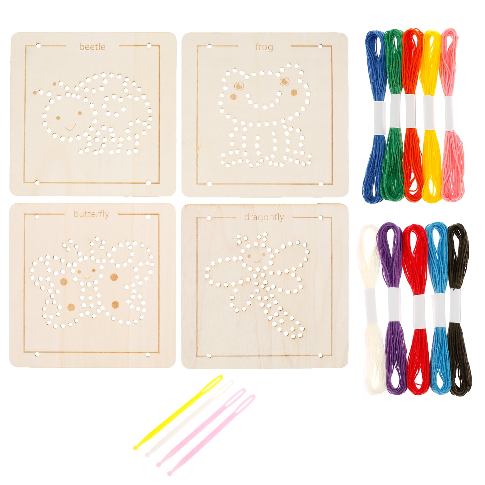 Tysrjsv Wooden Lacing Toy Set Funny Wooden Threading Toy Kit ...