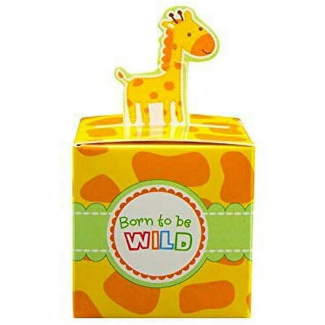 Tytroy Small 24 Pcs Giraffe Treat Boxes Jungle Safari Zoo Theme Baby ...