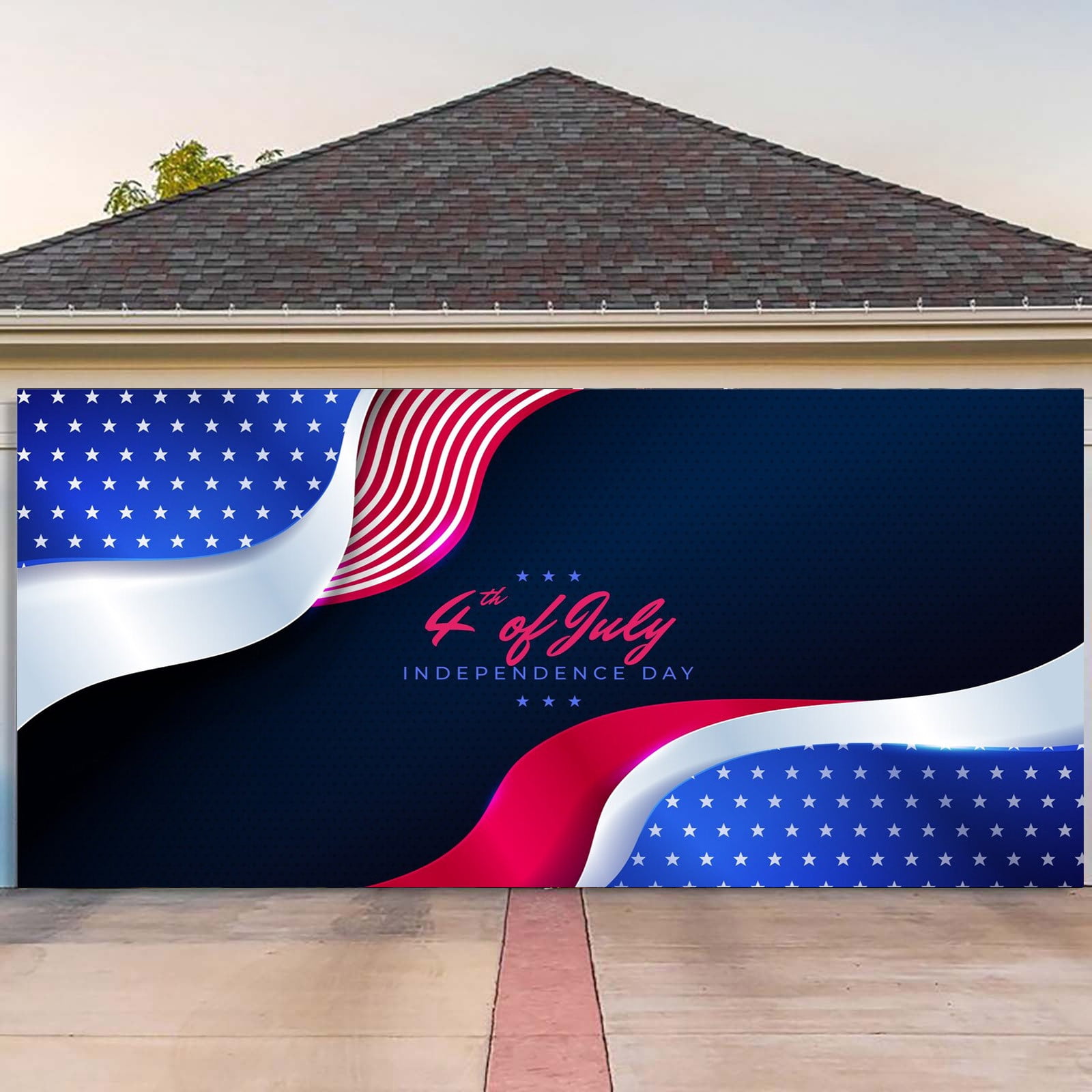 Tyuong Independence Day Flags Independence Day Anniversary Garage Door ...