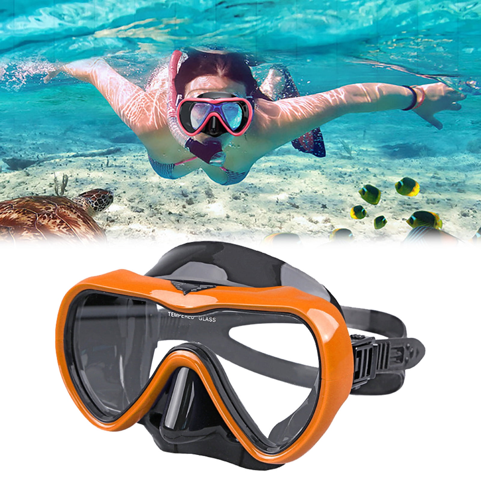 Tyuong Outdoor Sports Toughened Glass Single Lens Diving Goggles Adult ...
