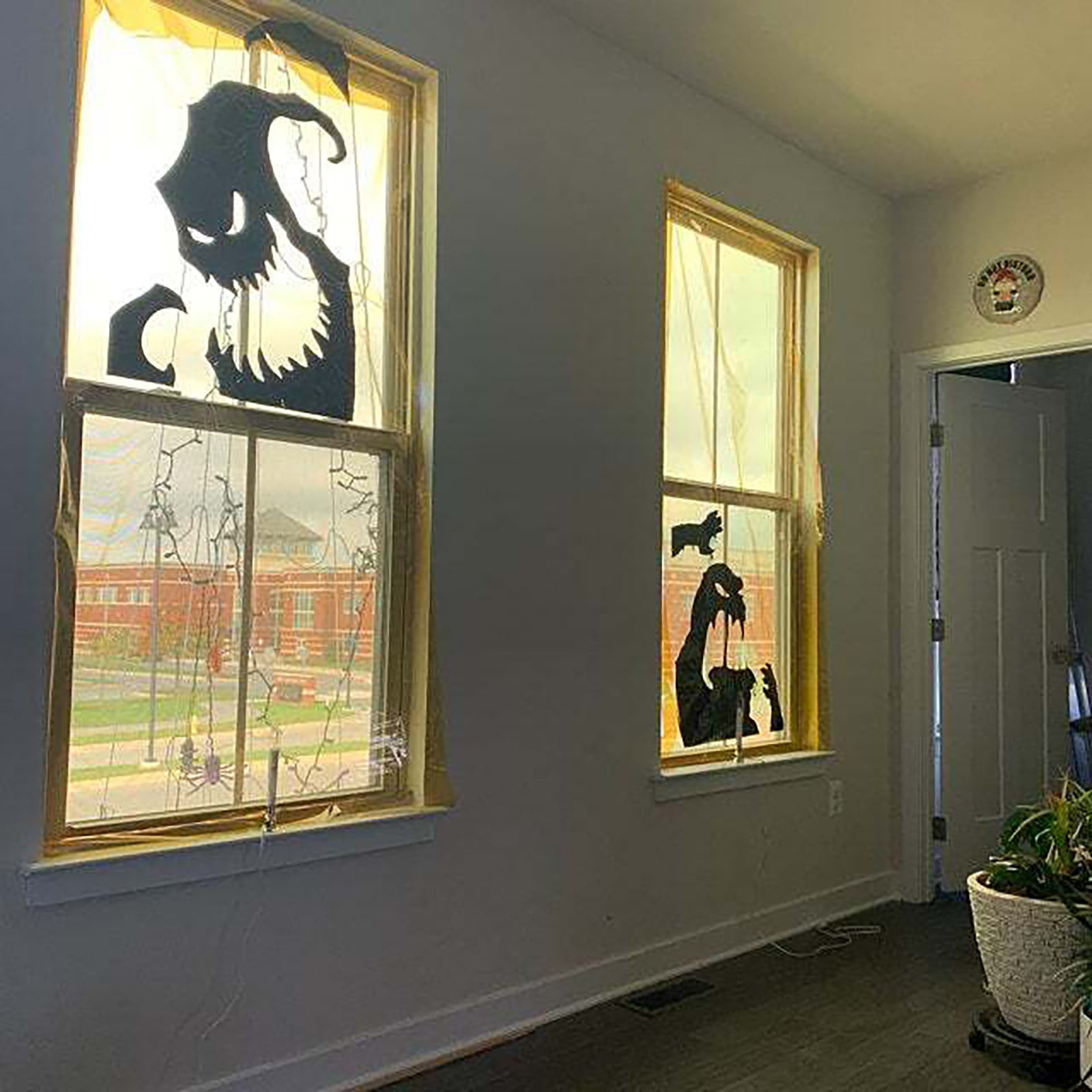 Tyuong Wall Decals Window Shadow Party Scene Layout Windows Sticker ...