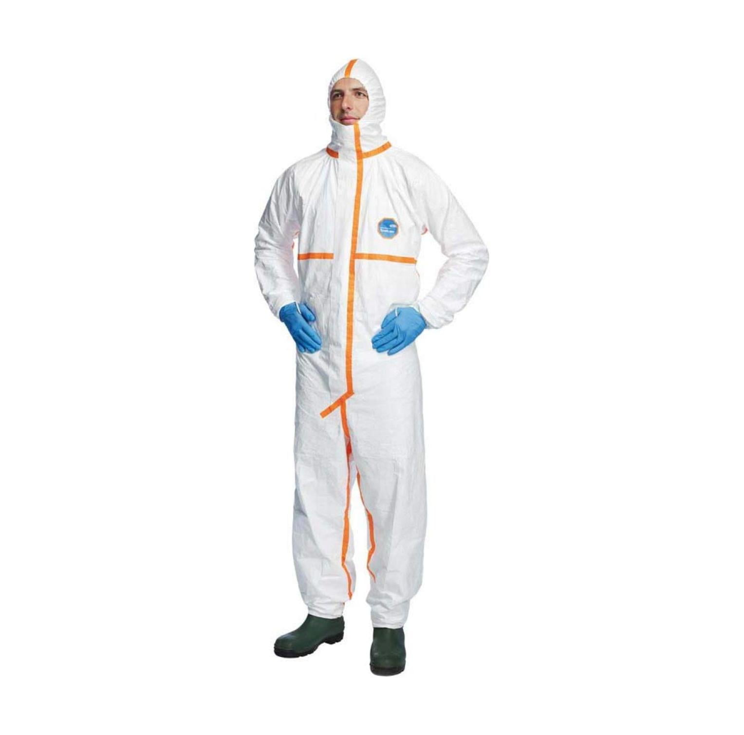 Tyvek 800J Hazmat Suit, CE Certified Cat-III Type 3/4/5/6 Coverall Suit ...