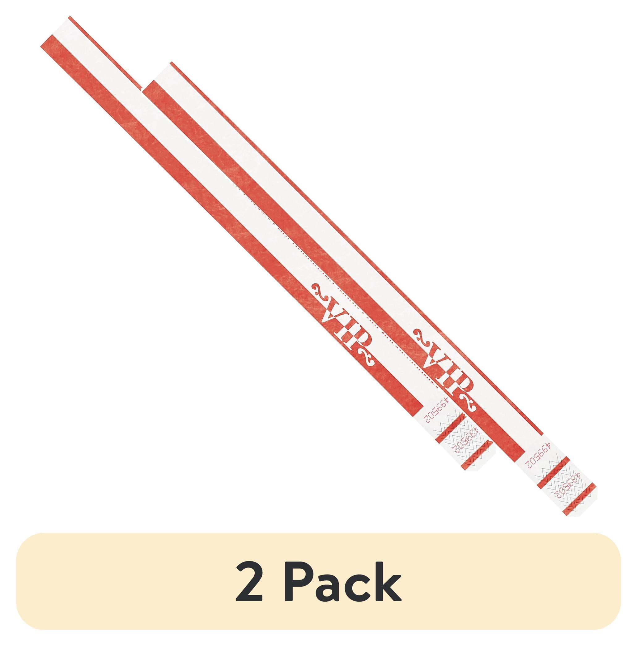 (2 pack) Tyvek Wristbands 3/4" x 10" Red VIP 500/Case (WR106RD ...