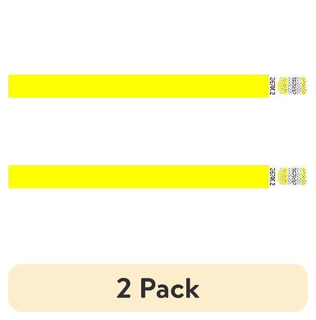 (2 pack) Tyvek Wristbands 3/4" x 10" Yellow 500/Case WR101YE - Walmart.com