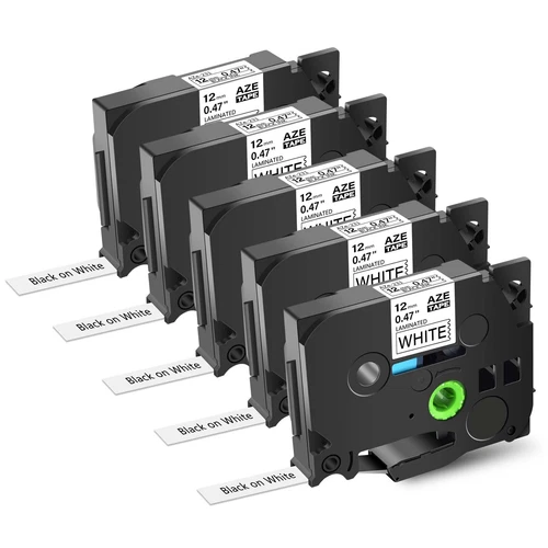 Tz-231 Tze-231 Pt-D210 5 Pk Compatible Label Maker Tape 12Mm For ...