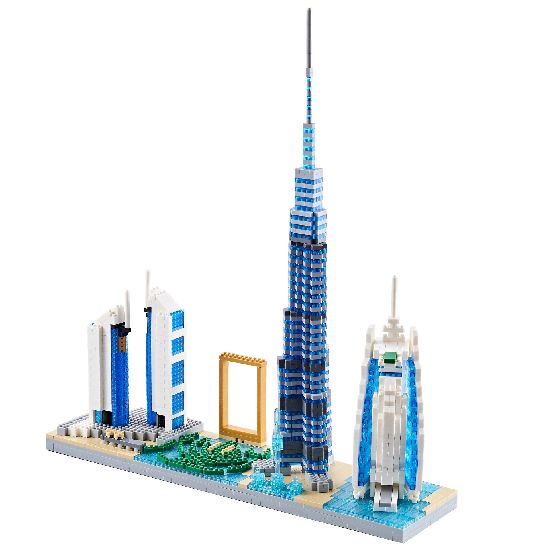 TzFioy Dubai Skyline Building Blocks Set (2545Pcs) Famous World Architecture Educational Toys ...